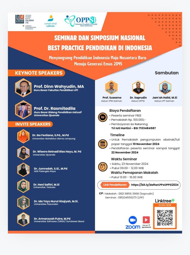 SEMINAR DAN SIMPOSIUM NASIONALBEST PRACTICE PENDIDIKAN DI INDONESIA 2024 – OPPSI